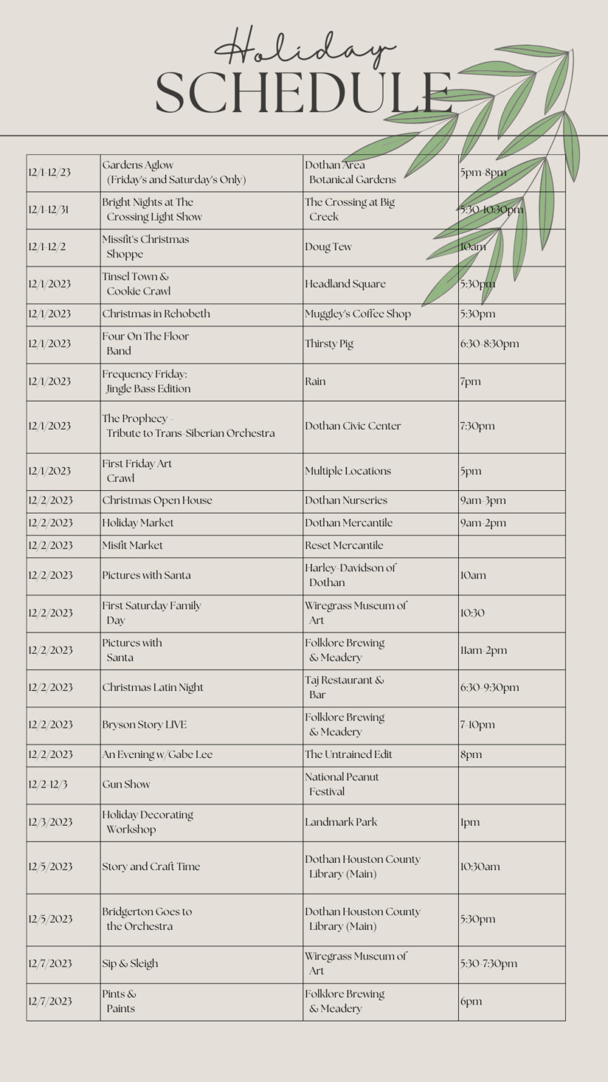 A Festive Affair: Holiday Events and Delights in Dothan - Visit Dothan ...