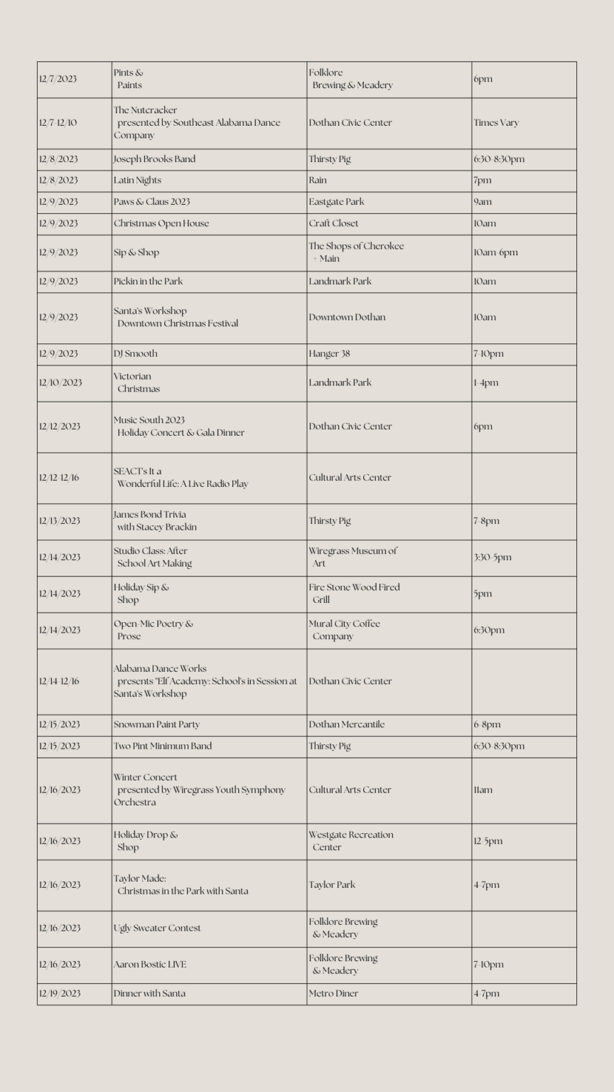 A Festive Affair: Holiday Events and Delights in Dothan - Visit Dothan ...