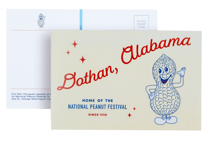 Peanut Man Postcard - Visit Dothan : Visit Dothan